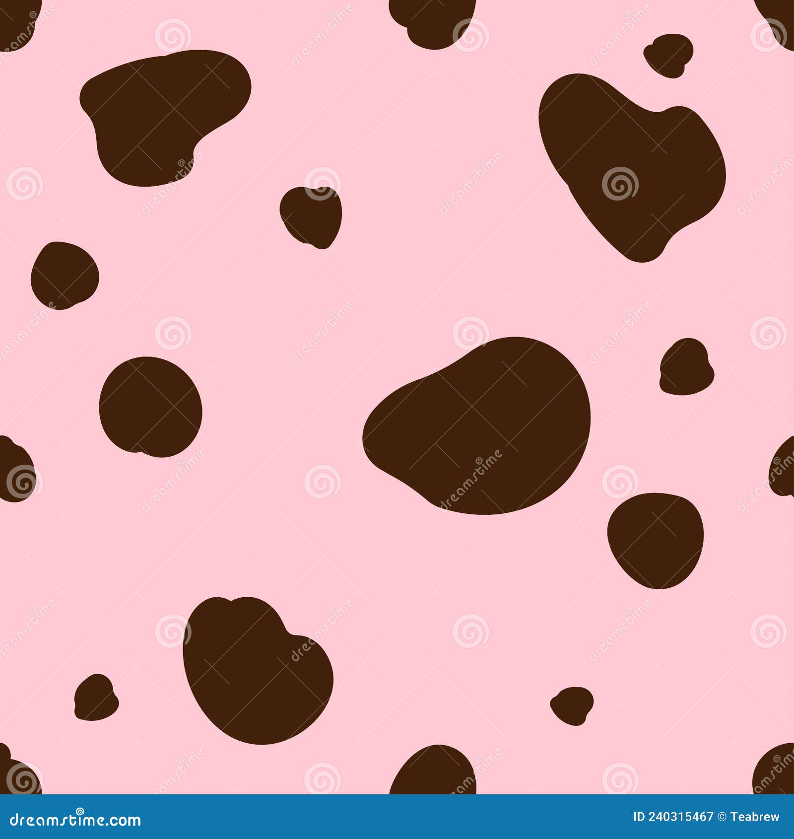 Pink Cow Skin Texture. Vector Seamless Pattern Stock Vector ...