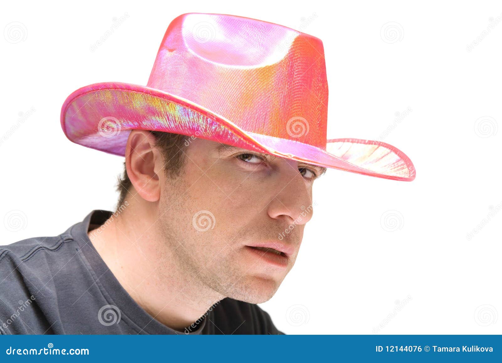 Pink cowboy hat stock photo. Image of belief, silly, caucasian - 12144076