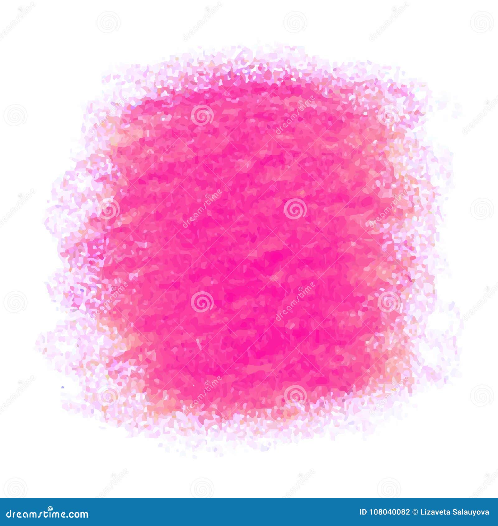 Pink Crayon Scribble Texture Stain Isolated on White Background Stock ...