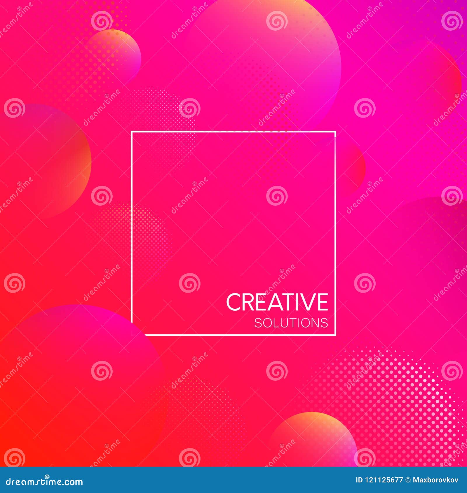 Pink Creative Solutions Background with Bubbles Pattern. Stock Vector ...