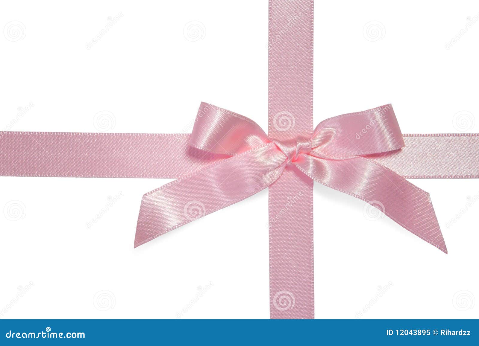 Pink cross ribbon with bow stock image. Image of pink - 12043895