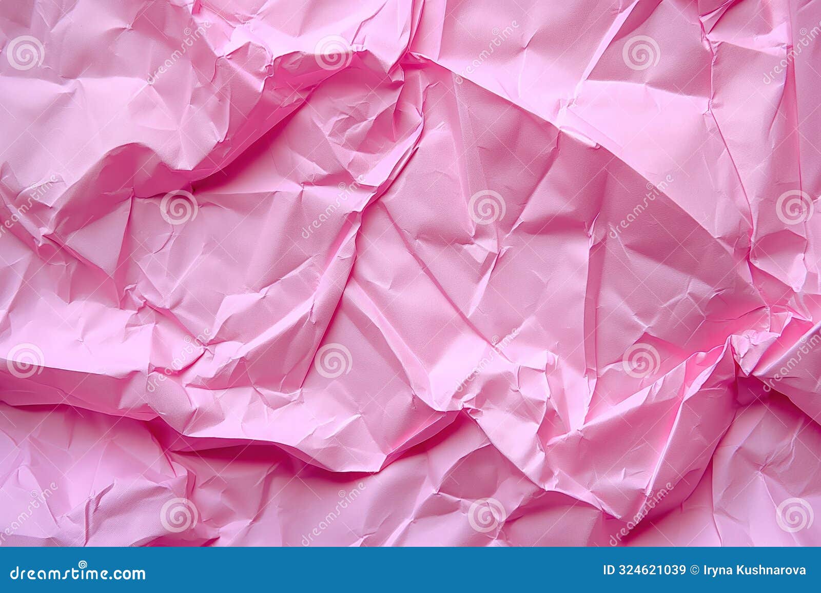 Pink Crumpled Paper Texture Background with Rough Uneven Surface. Close ...