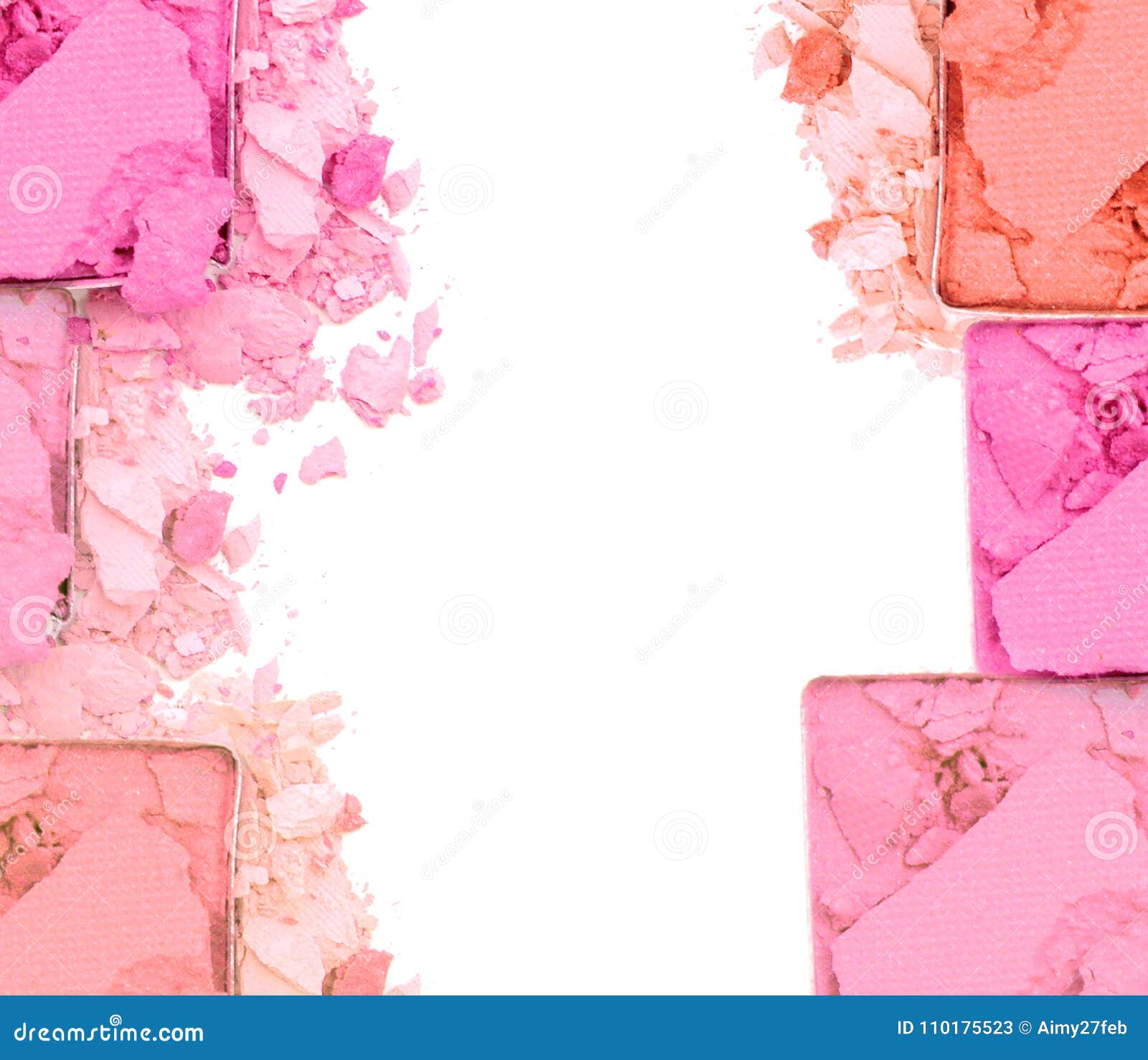 Pink Crushed Eye Shadow on White Background Stock Image - Image of pink ...