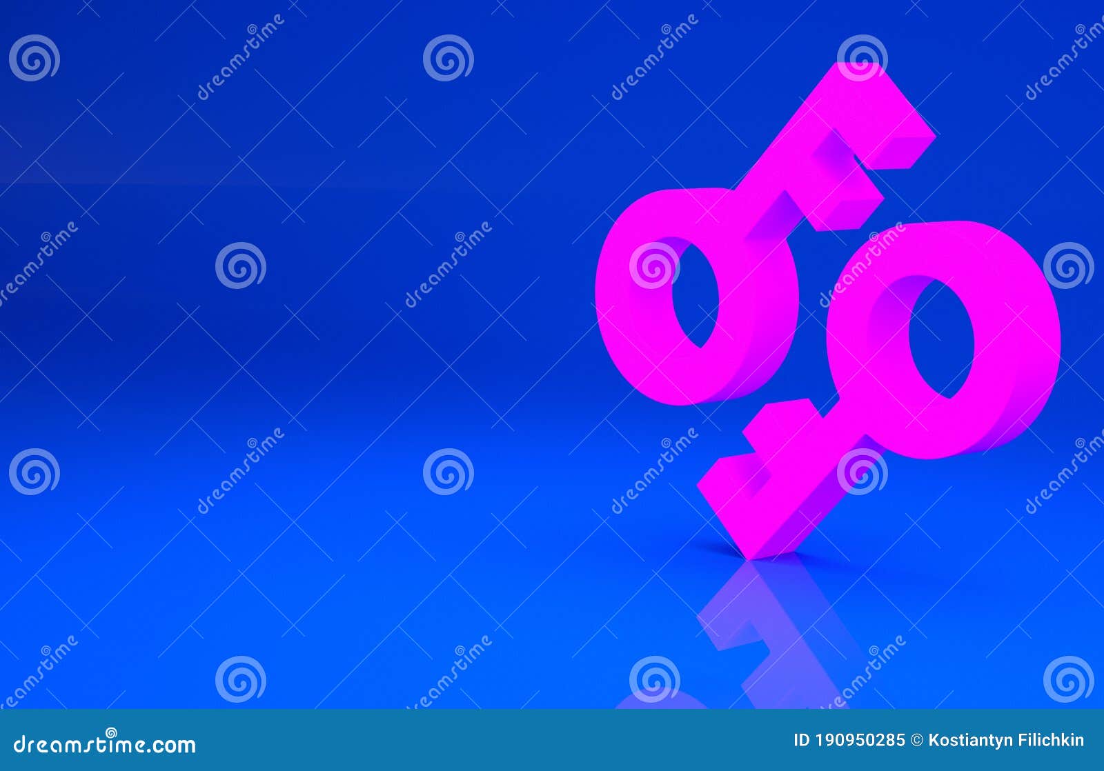 Pink Cryptocurrency Key Icon Isolated on Blue Background. Concept of ...