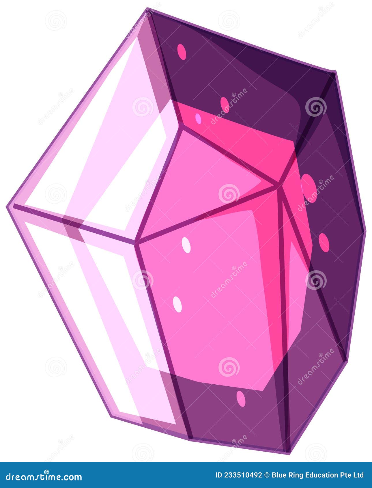 Pink Crystal with Sparkle Isolated Stock Vector - Illustration of ...