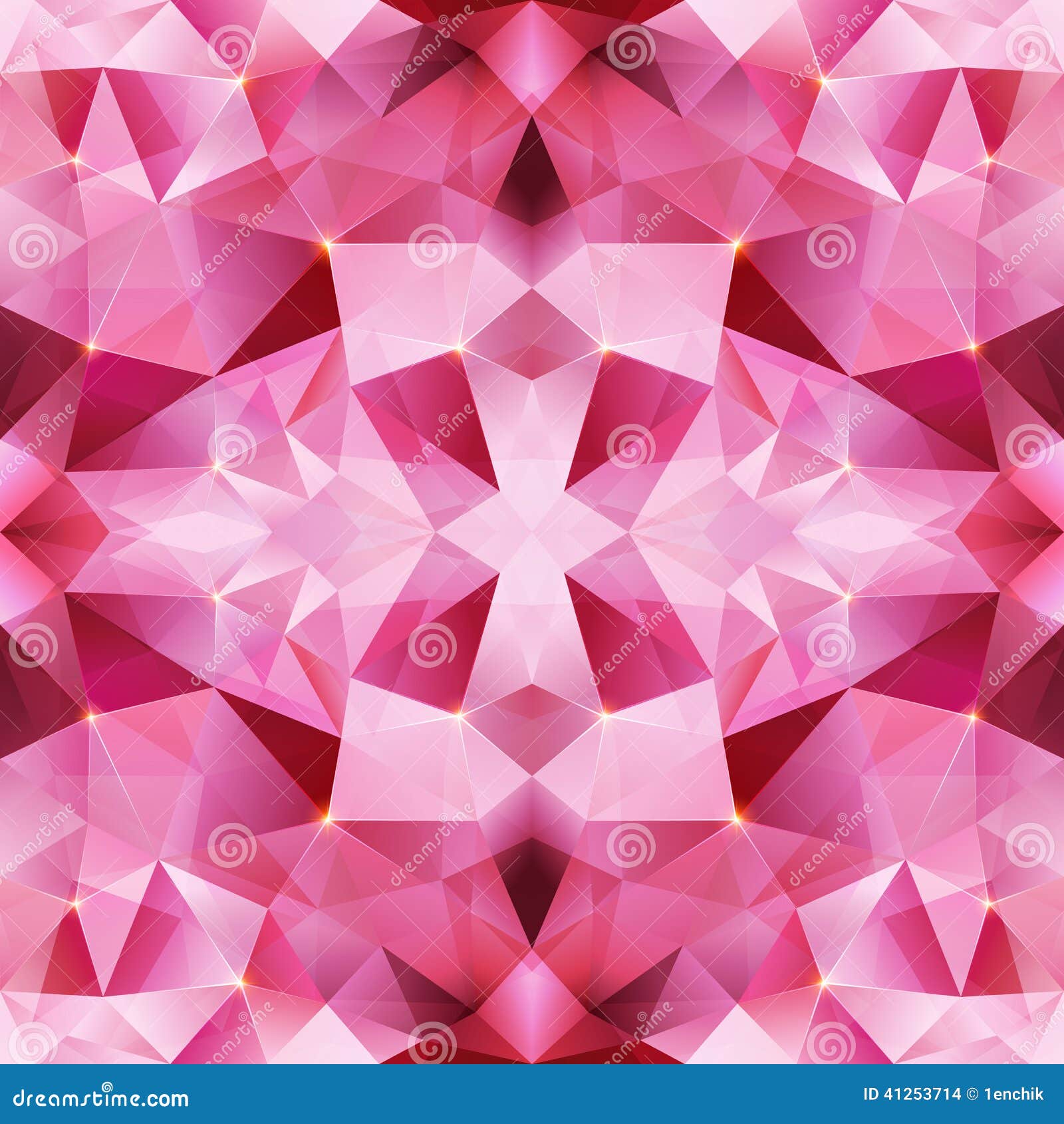Pink Crystal Vector Abstract Seamless Pattern Stock Vector ...