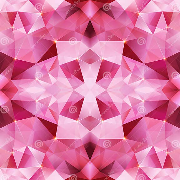 Pink Crystal Vector Abstract Seamless Pattern Stock Vector ...