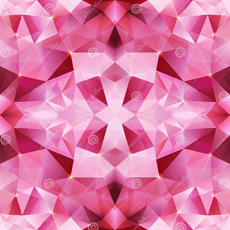 Pink Crystal Vector Abstract Seamless Pattern Stock Vector ...