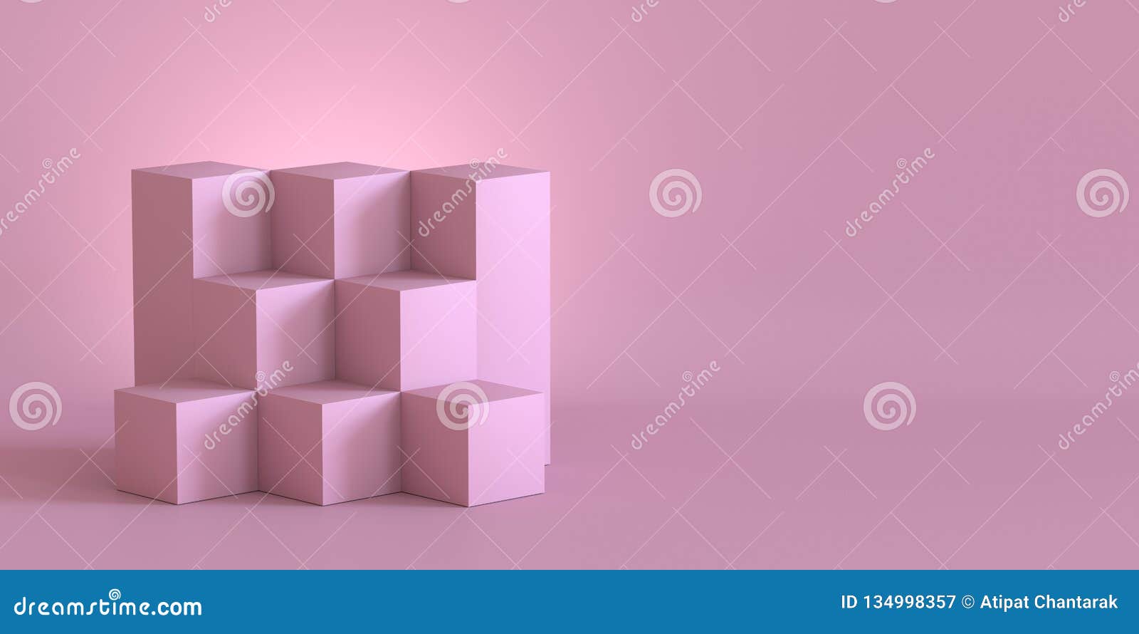 Pink Cube Podiums In Pink Background Stock Photography | CartoonDealer ...