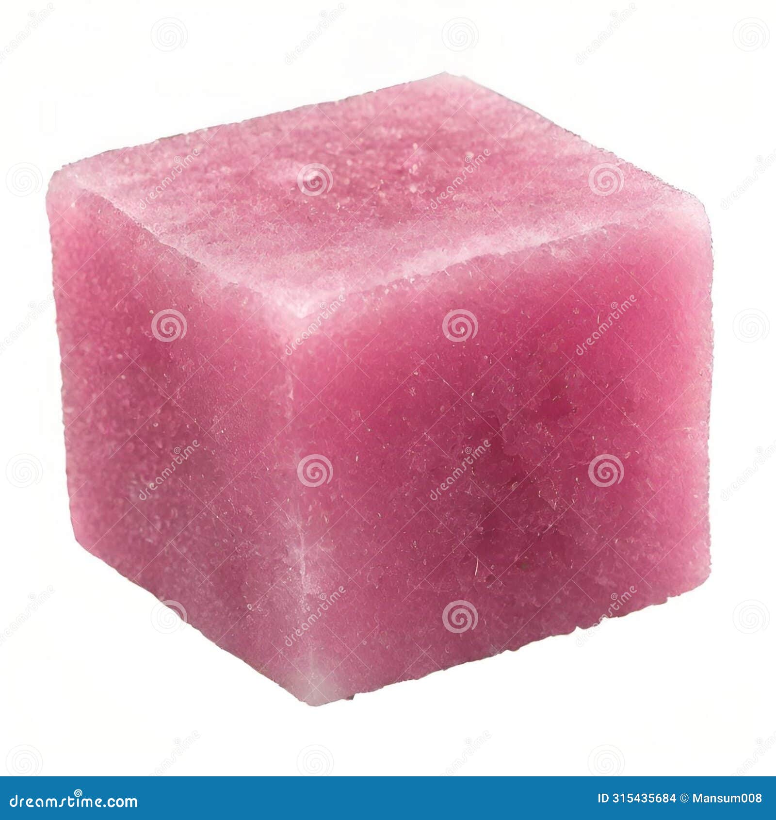 Pink Cube of Natural Mineral Stock Illustration - Illustration of ...