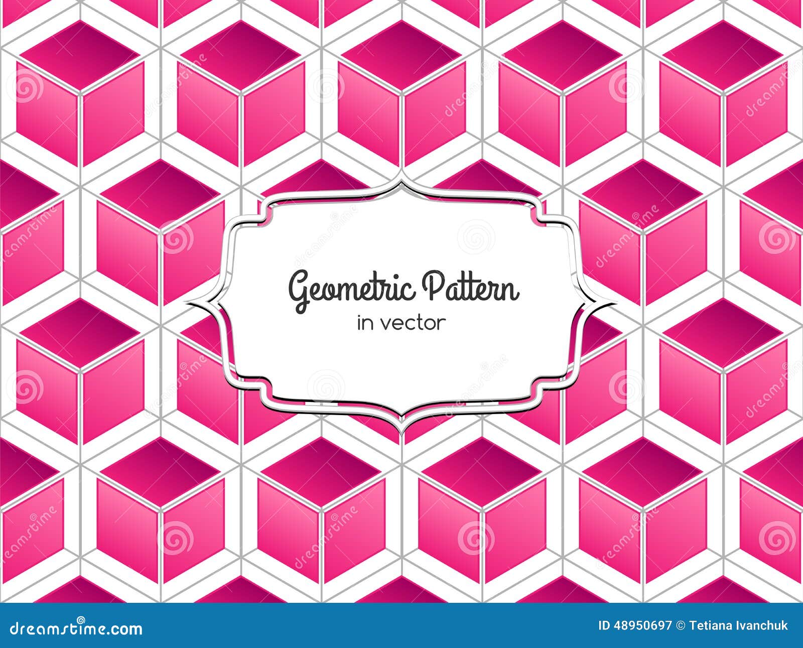 Pink Cube Pattern stock vector. Illustration of color - 48950697