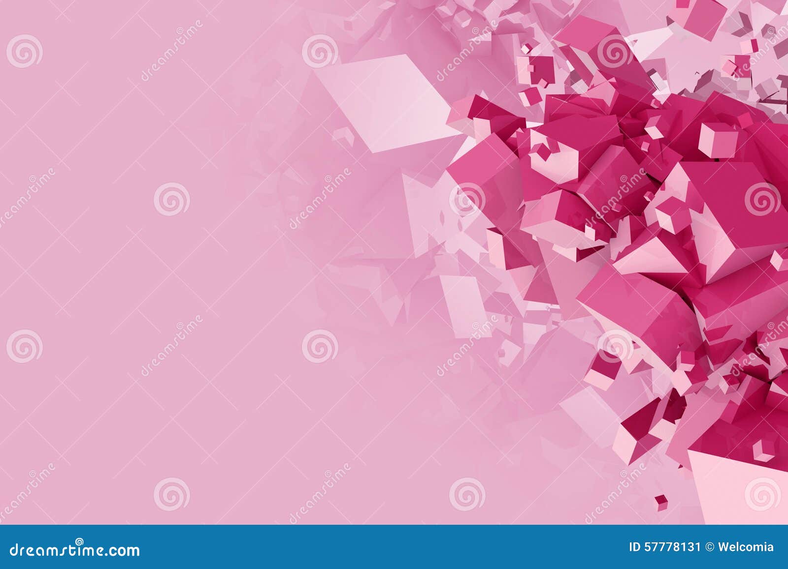 Pink Cubes Abstract Background Stock Illustration - Illustration of ...