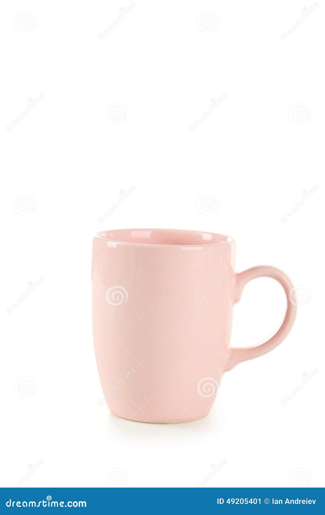 Pink Cup Isolated on a White Stock Image - Image of bright, cafe: 49205401