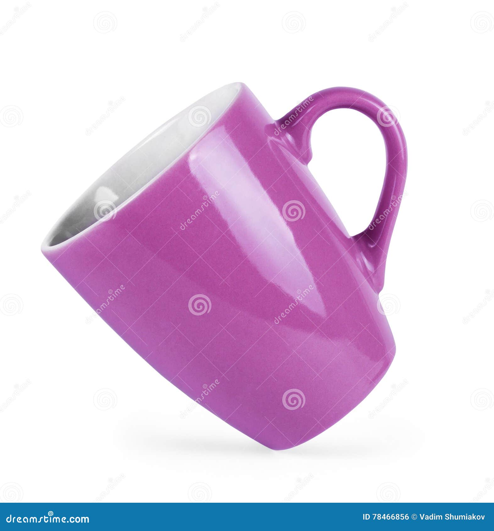 Pink cup isolated on white stock photo. Image of glass - 78466856