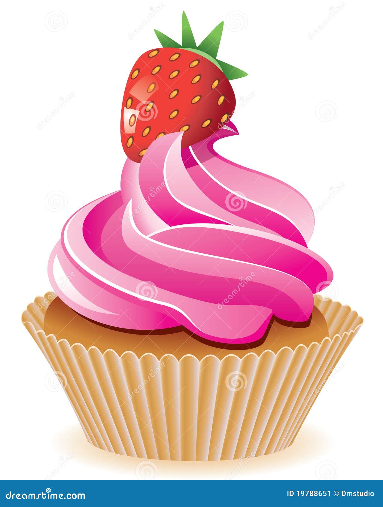 Pink cupcake stock vector. Illustration of celebration - 19788651