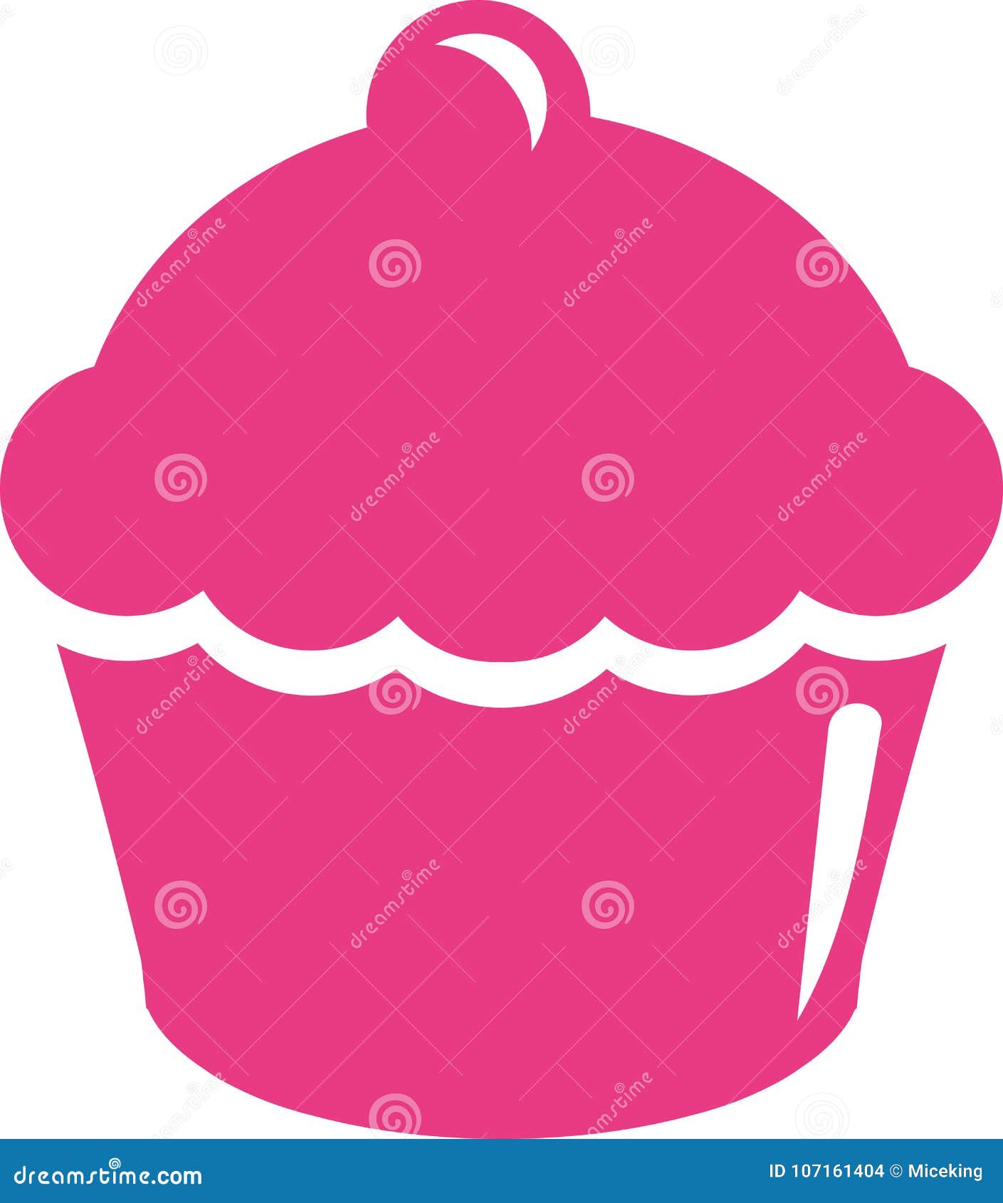Cupcake Icon Silhouette Black Flat Style Isolated Vector ...