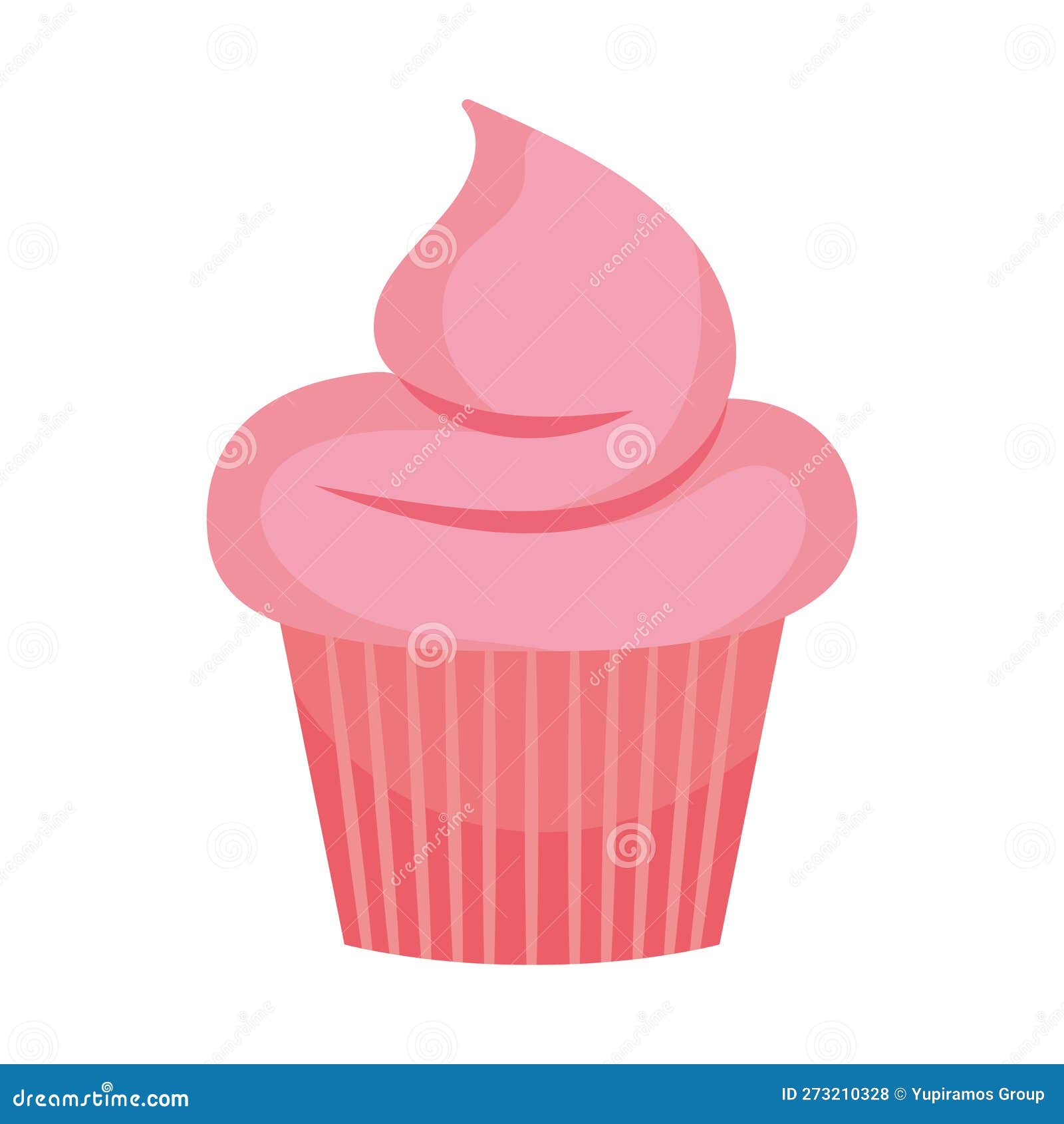 Pink cupcake icon stock vector. Illustration of frosting - 273210328