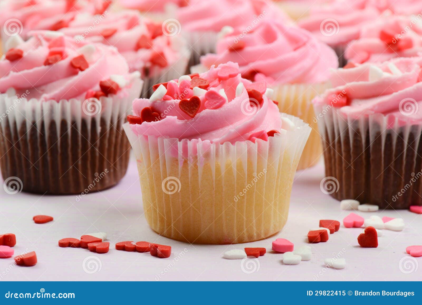 Pink Cupcakes Close Up stock image. Image of homemade - 29822415