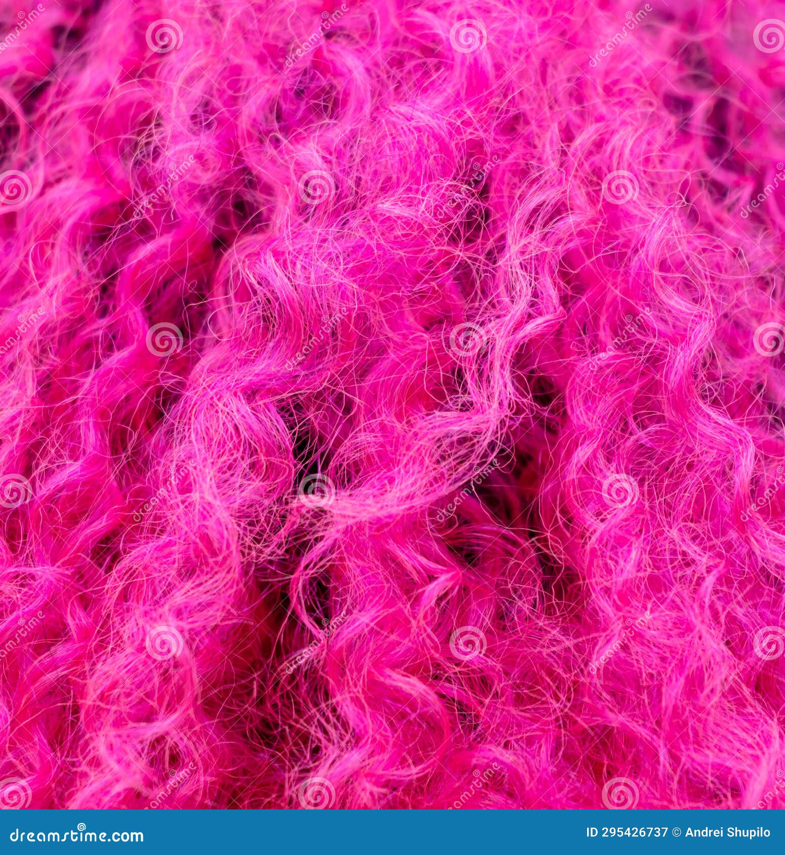 Pink Curly Hair As an Abstract Background. Texture Stock Image - Image ...