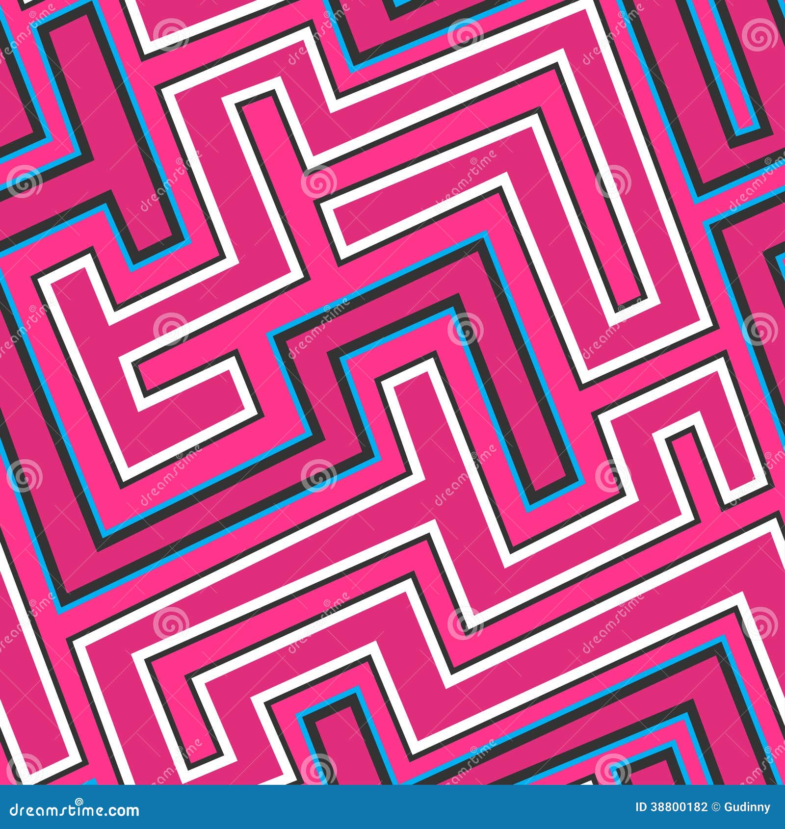 Pink Curve Seamless Pattern Stock Vector - Illustration of decoration ...