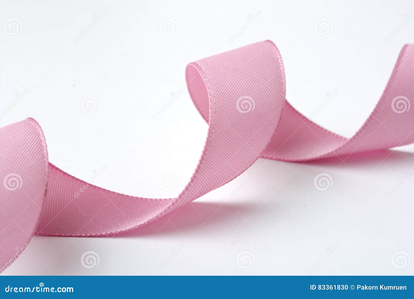 Pink curved ribbon stock photo. Image of breast, design - 83361830