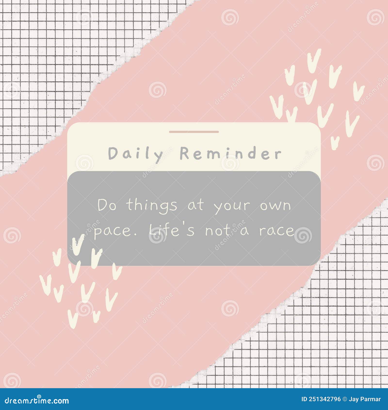 Pink Cute daily Reminder Instagram Post Stock Illustration ...