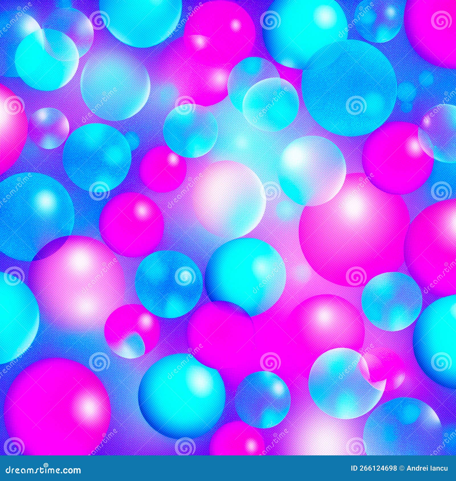 Pink and Cyan Spheres Background Stock Illustration - Illustration of ...
