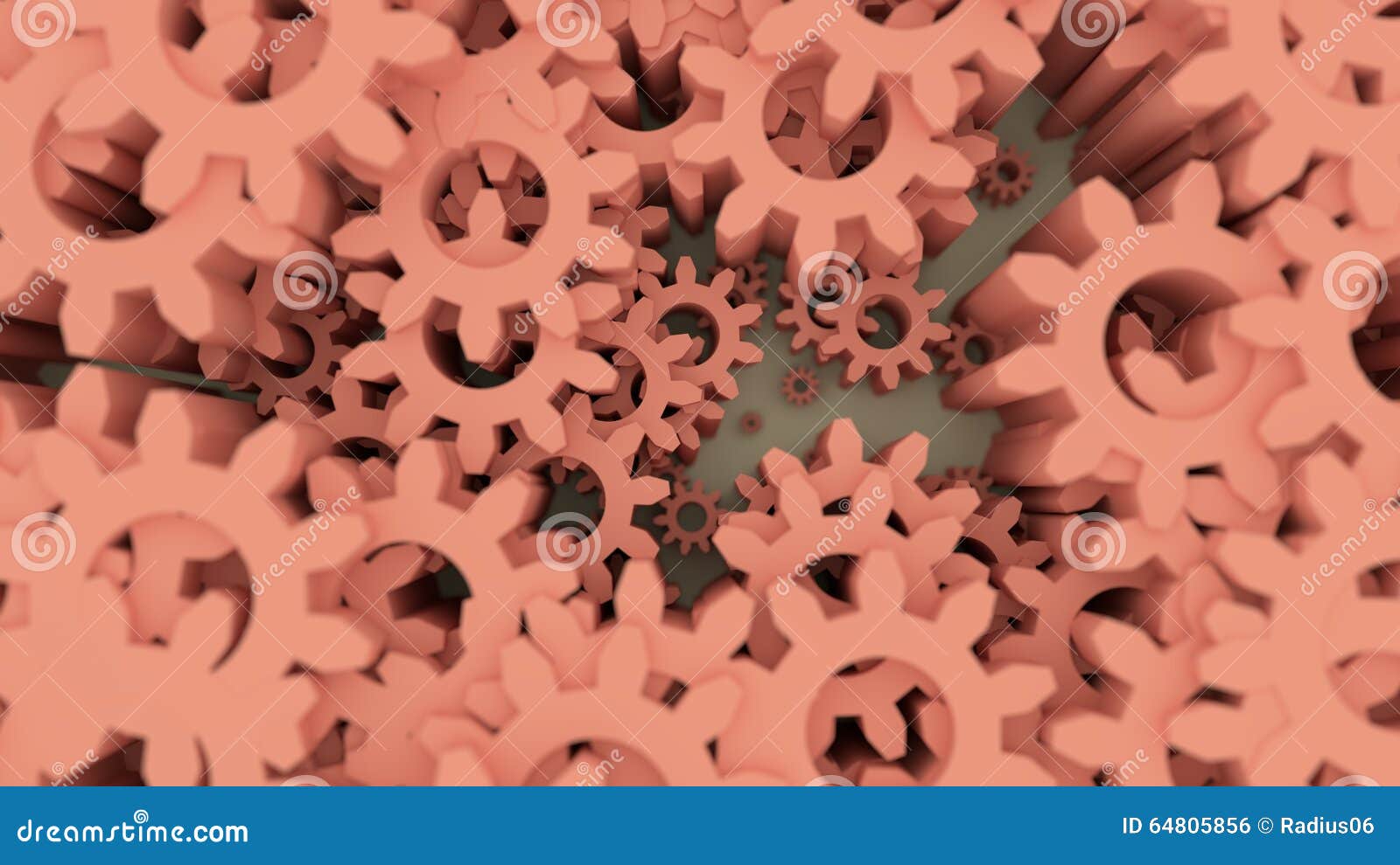 Pink 3d Cog Wheels Towers Backdrop Stock Illustration - Illustration of ...