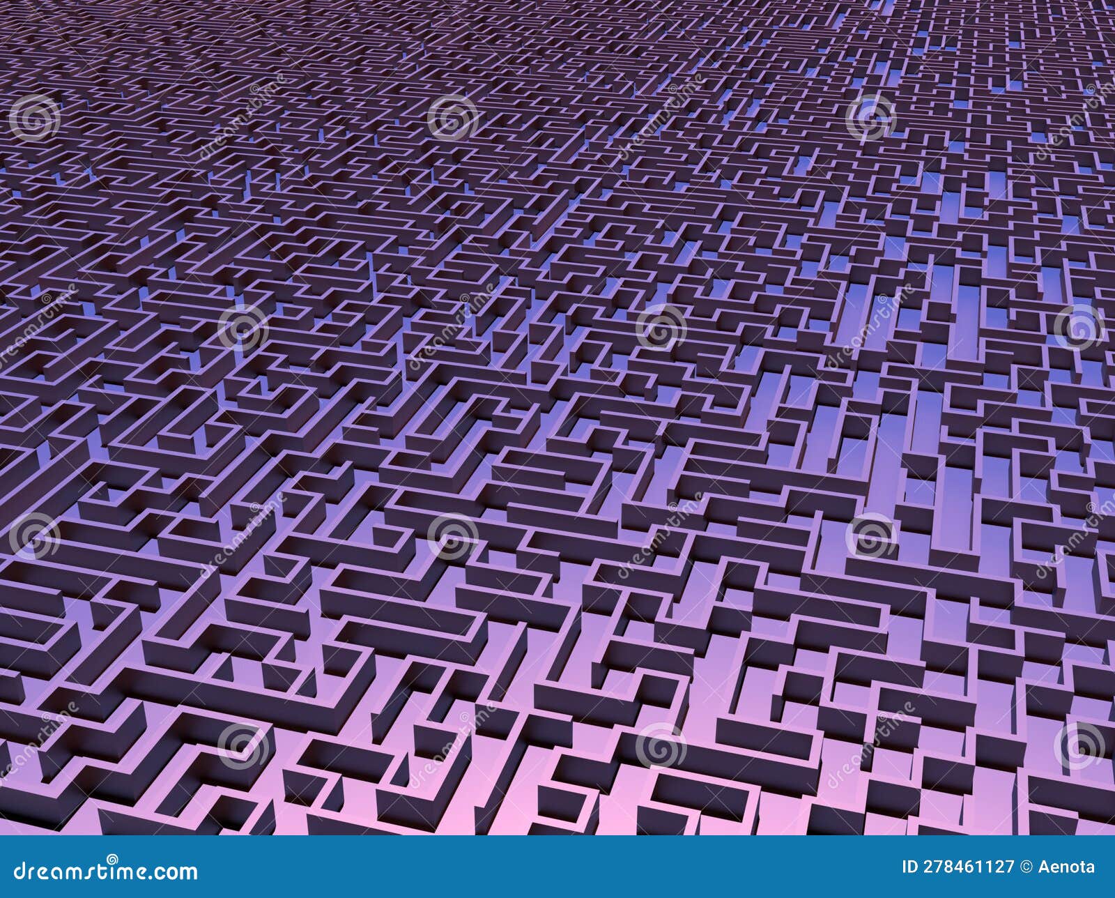 Pink 3D Maze Background 3D Rendering Image Pattern Stock Illustration ...