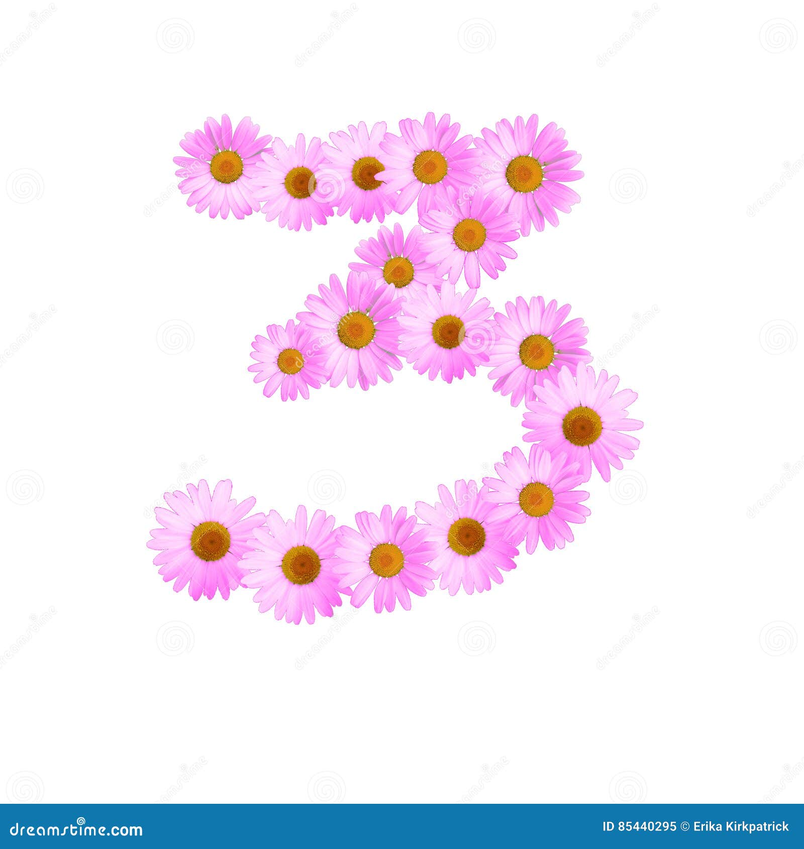 Pink Daisy Number Three stock illustration. Illustration of ...