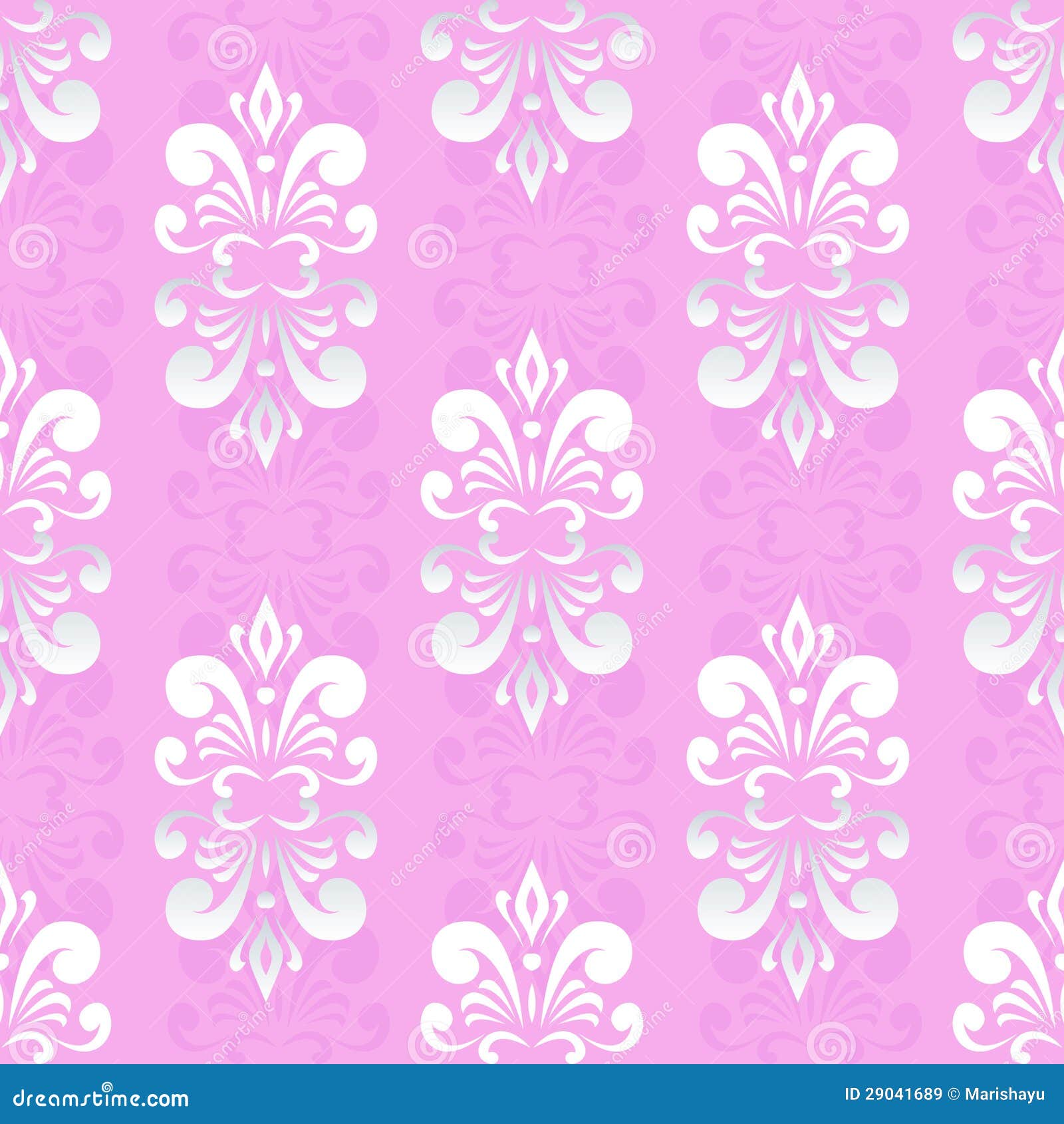 Pink damask pattern stock vector. Illustration of background - 29041689