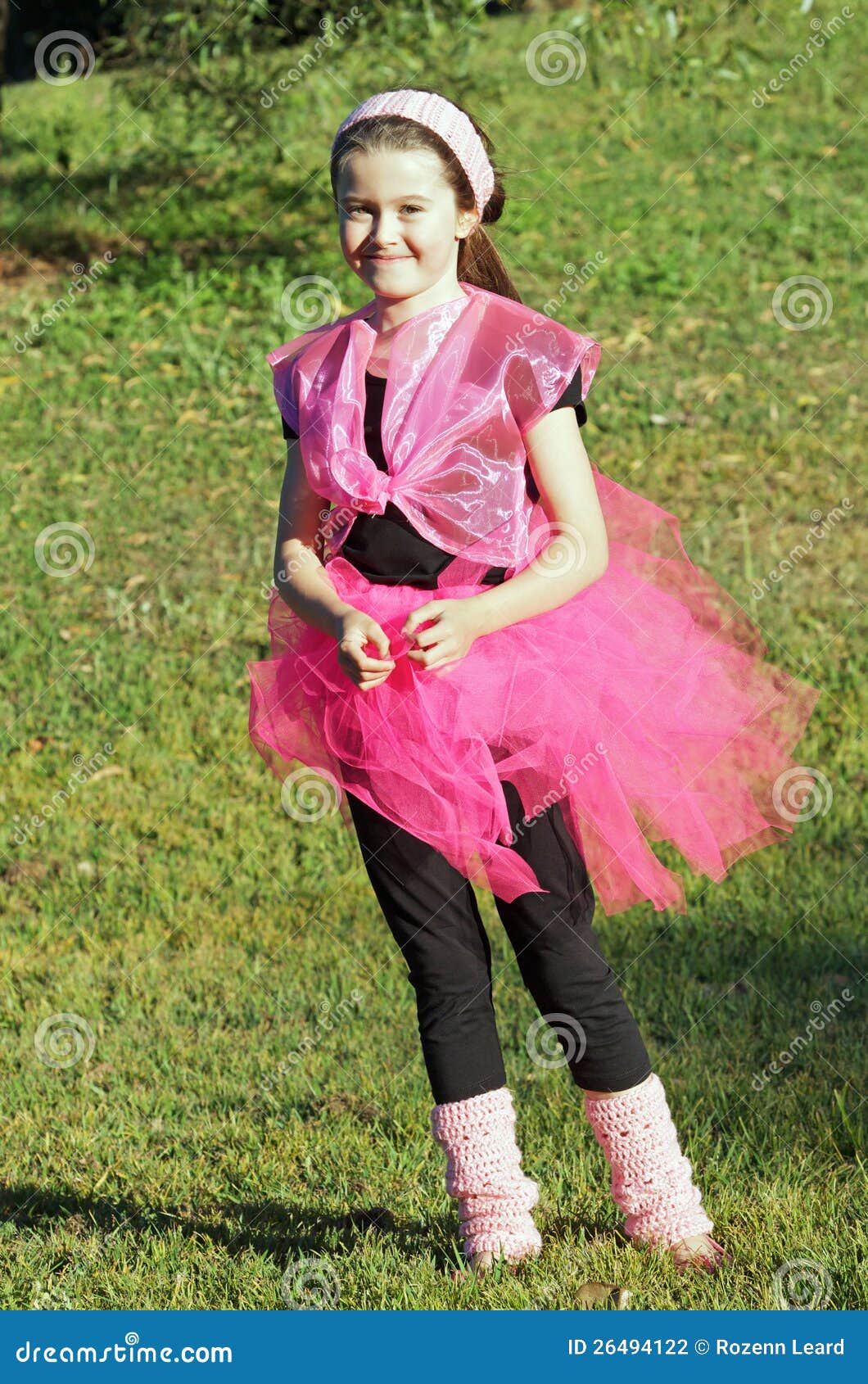 Pink dancer in park stock photo. Image of park, smiling - 26494122