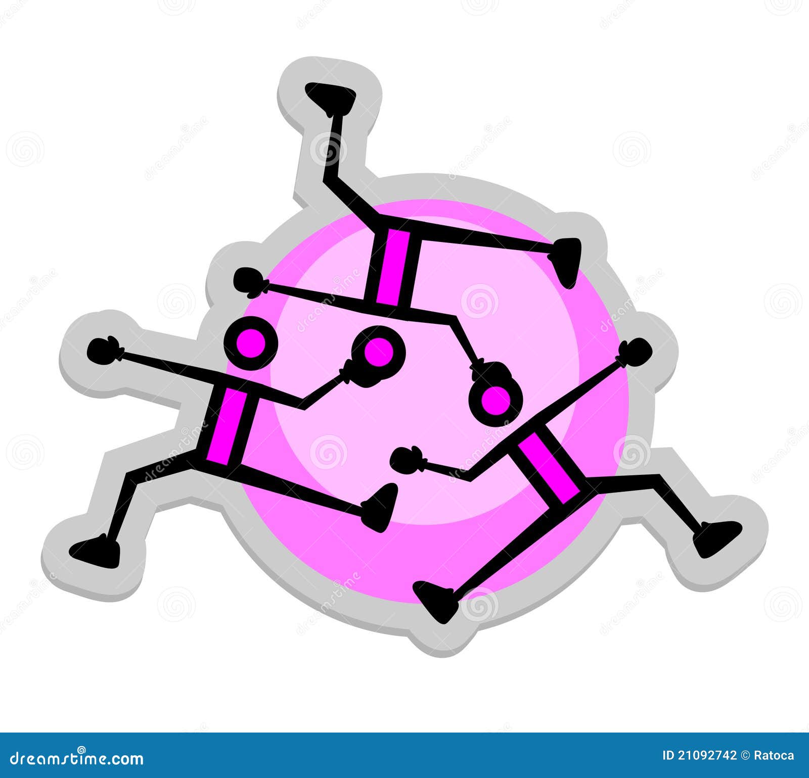 Pink dancing stock vector. Illustration of creative, circus - 21092742