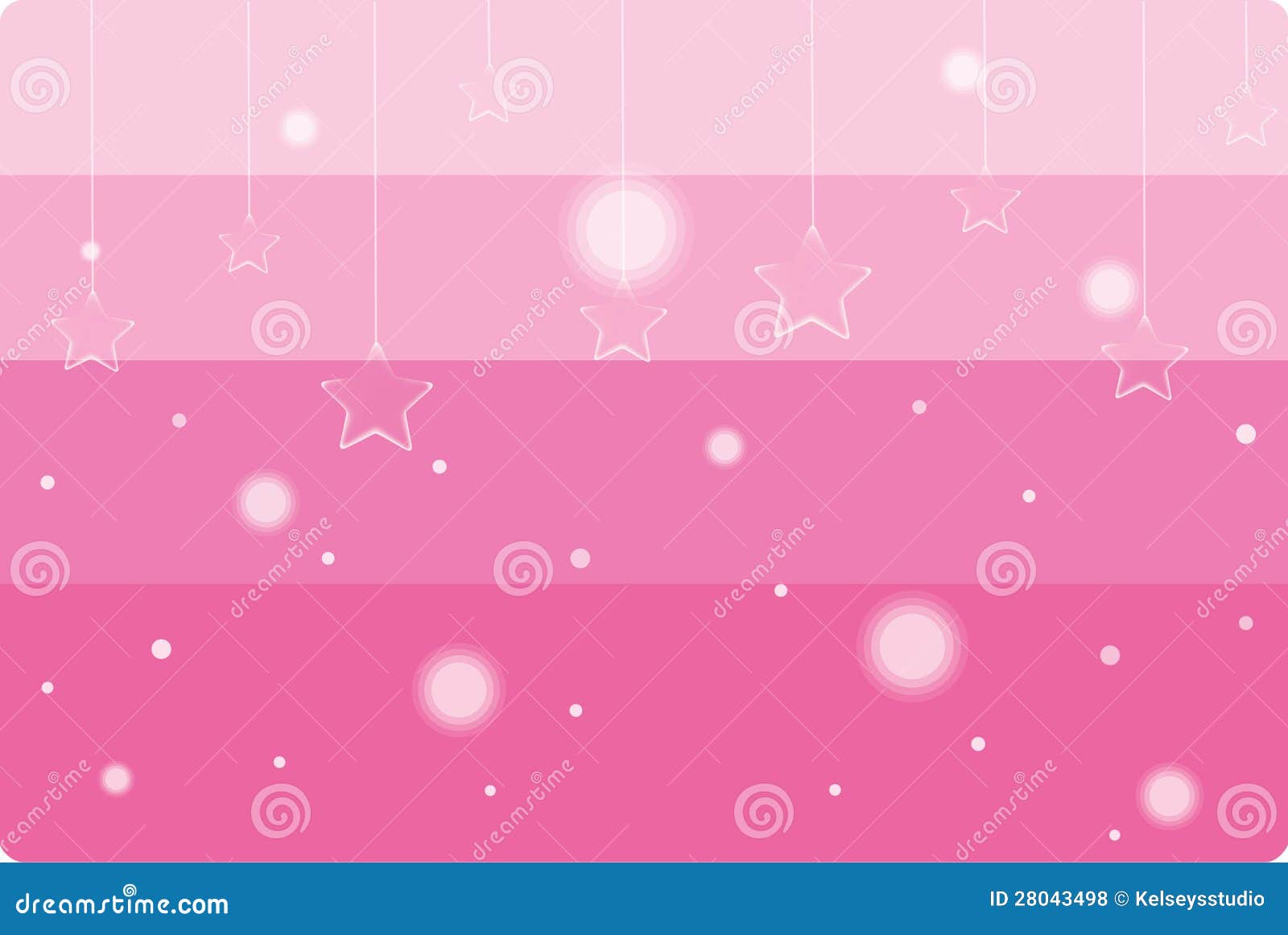 Pink Dangling Stars Background Stock Illustration - Illustration of ...
