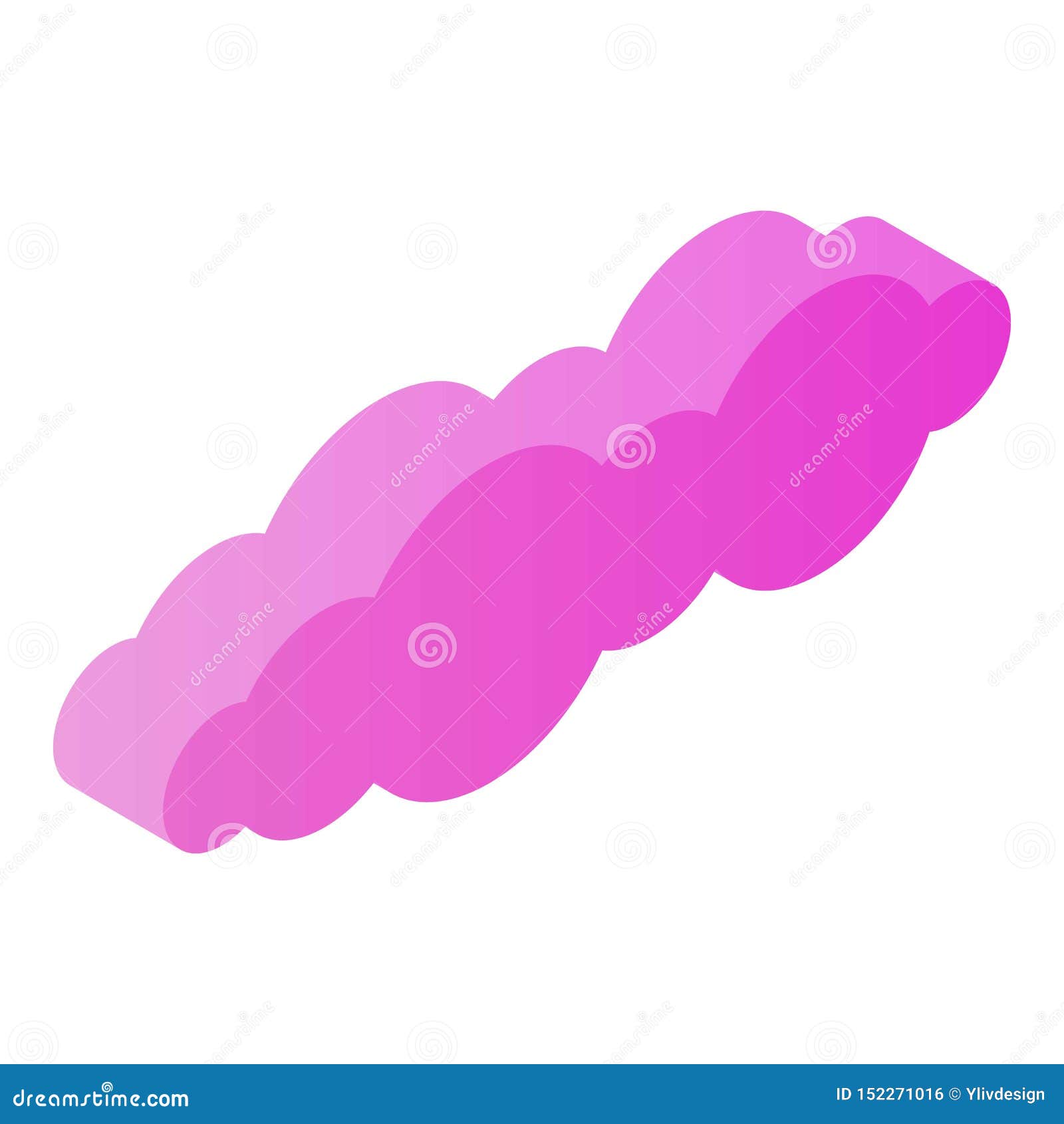 Pink Data Cloud Icon, Isometric Style Stock Vector - Illustration of ...