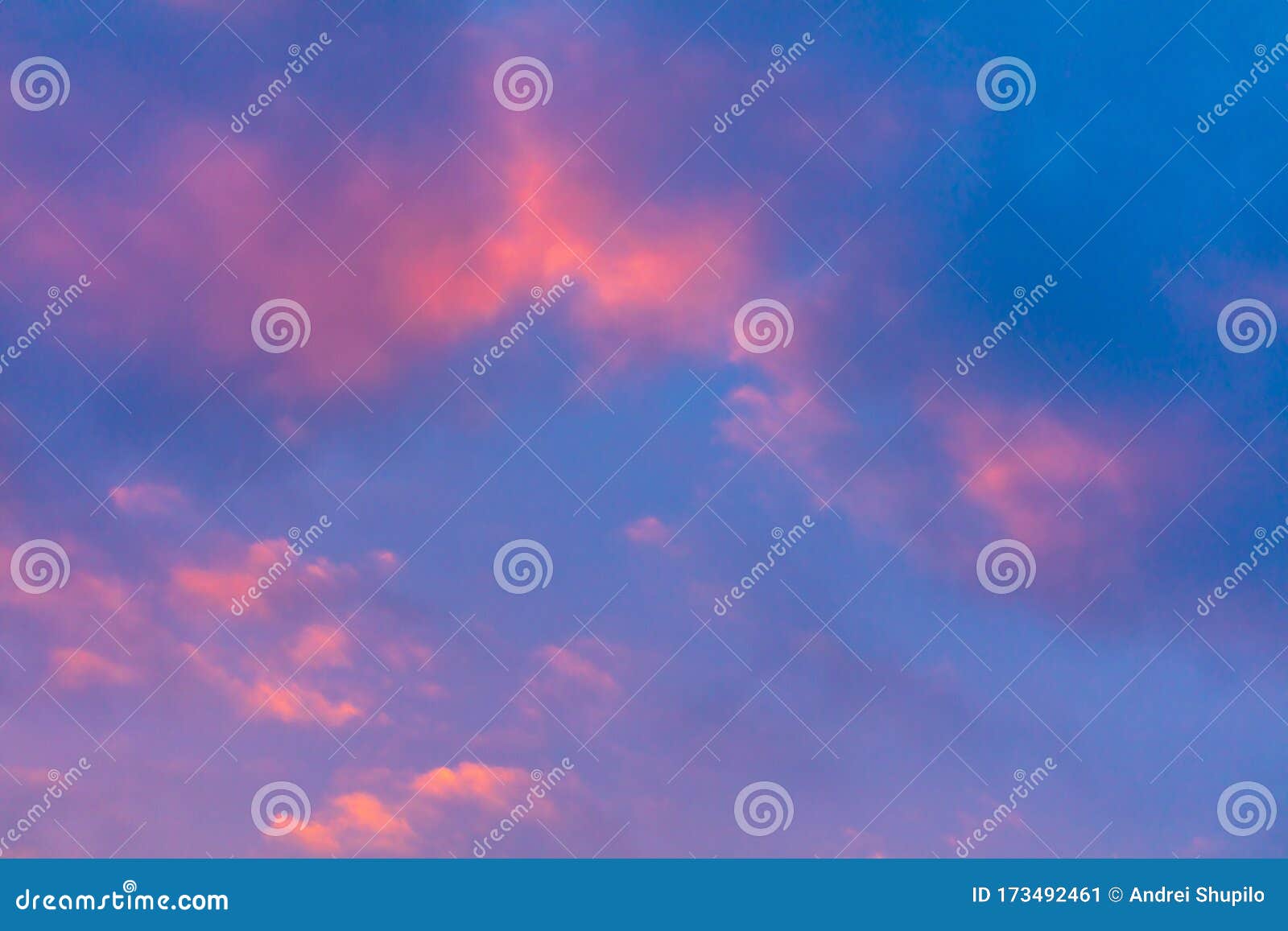 Pink Dawn in the Sky with Clouds Stock Image - Image of beautiful ...