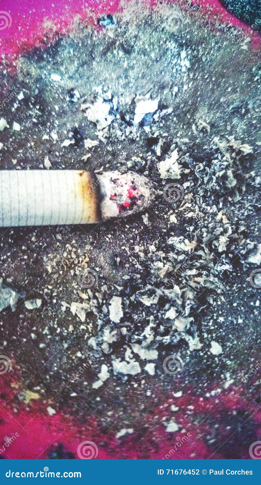 Pink death stock photo. Image of death, high, ashtray - 71676452