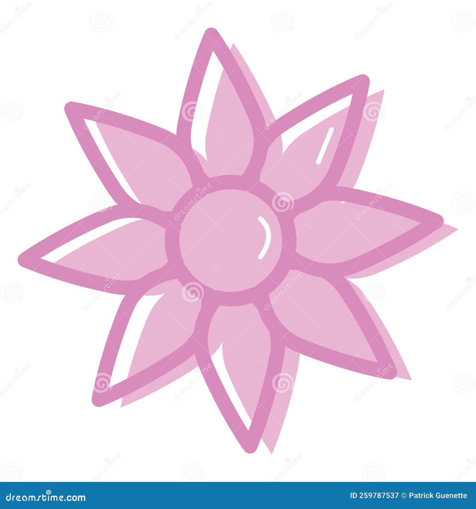 Pink Delicate Flower, Icon Icon Stock Vector - Illustration of spring ...