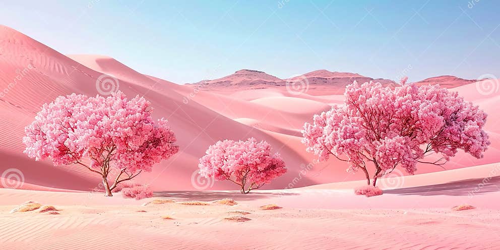 Pink desert landscape stock photo. Image of valley, arid - 327975724