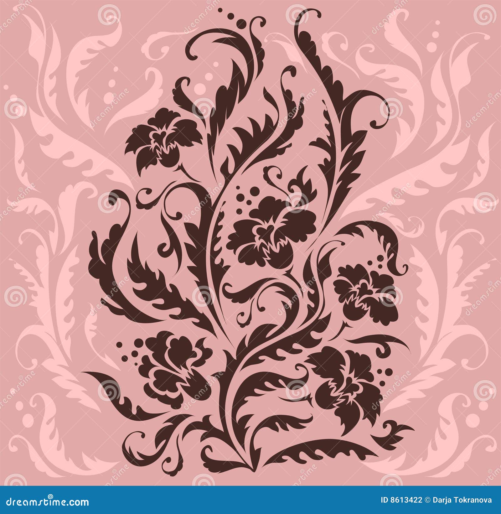 Pink design stock vector. Illustration of elegance, decorative - 8613422