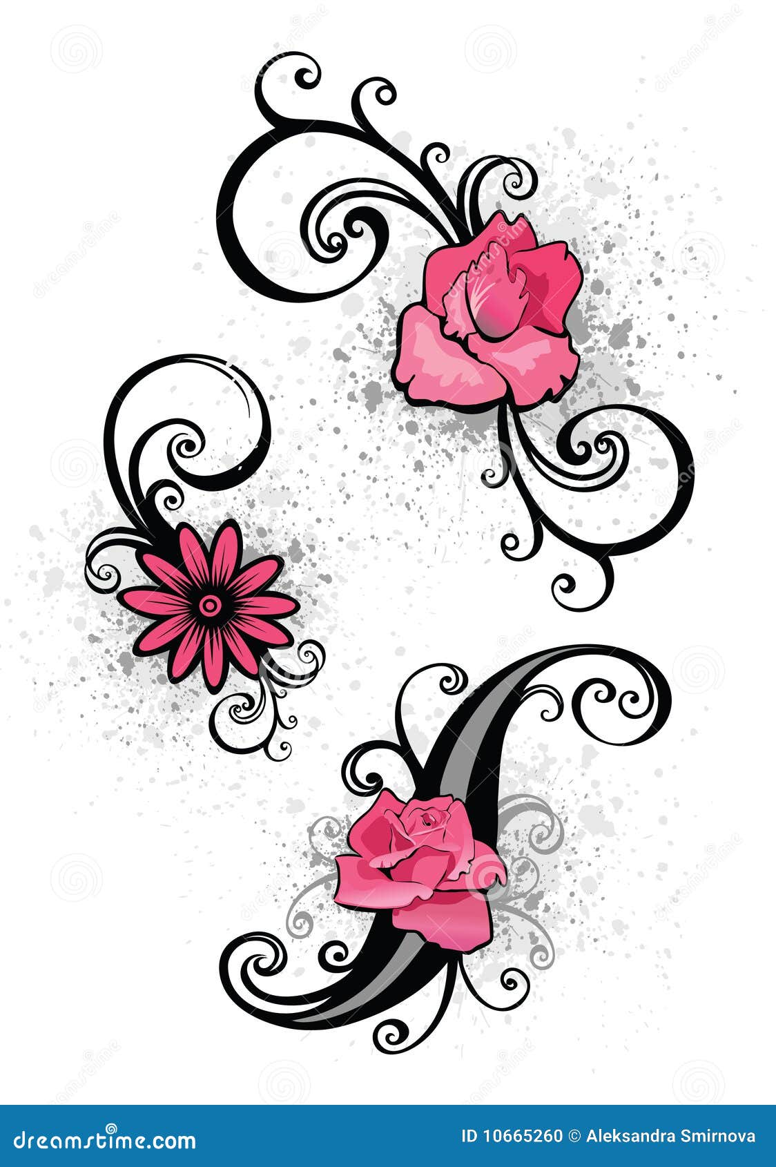 Pink design elements stock vector. Illustration of design - 10665260
