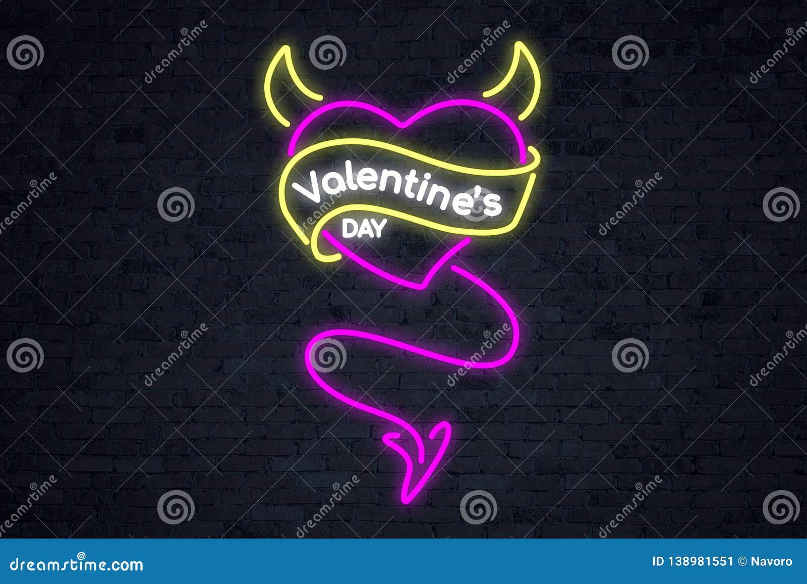 Pink Devil Heart `Valentine`s Day` Stock Vector - Illustration of ...