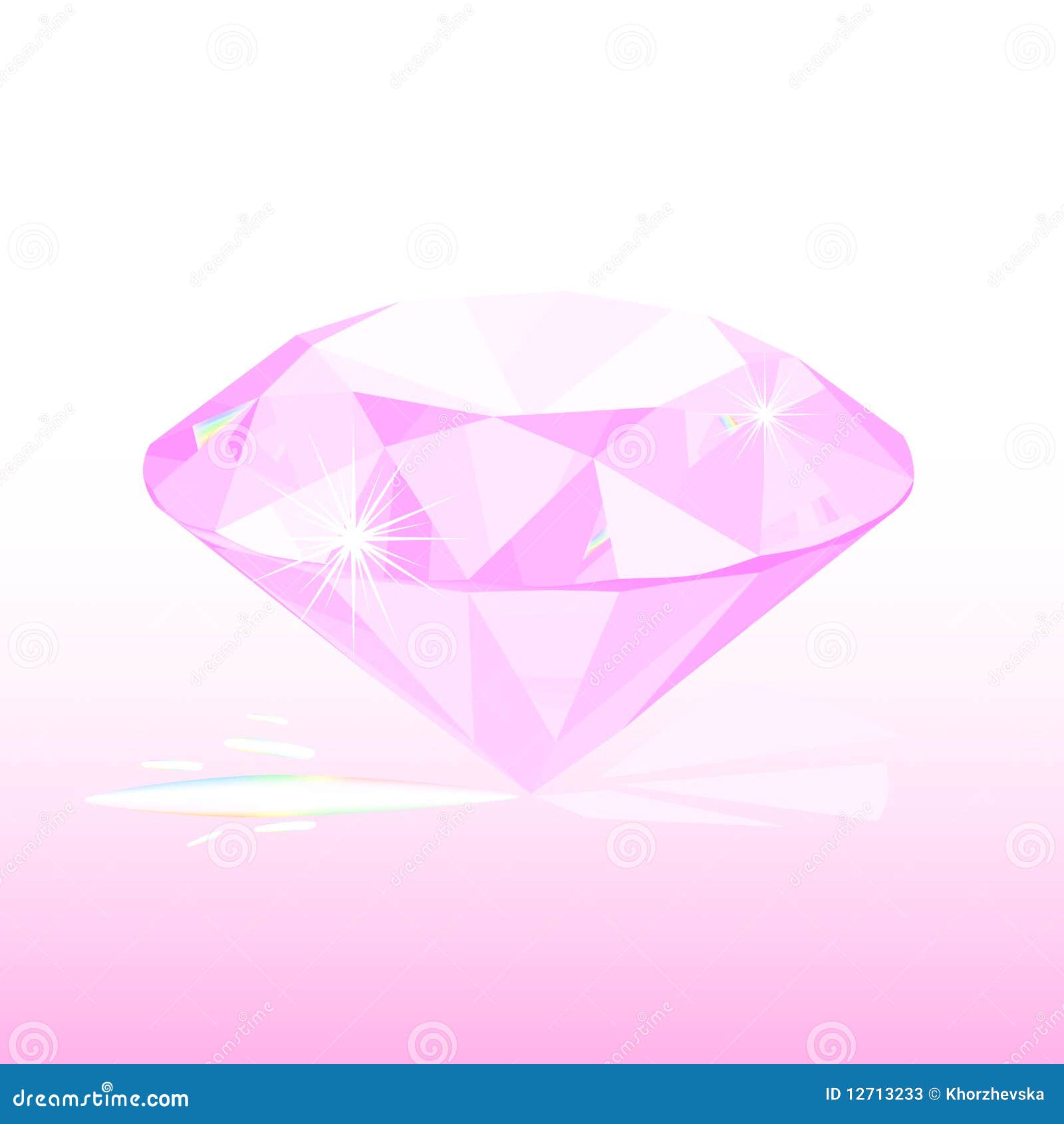 Pink diamond stock vector. Illustration of romance, carat - 12713233