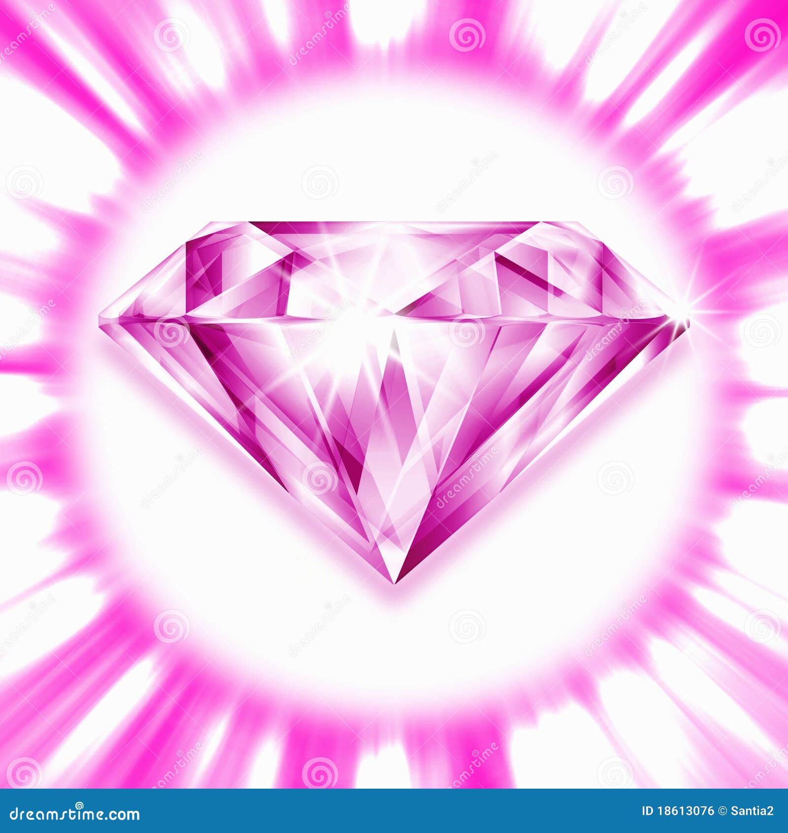 Pink diamond stock illustration. Illustration of decoration - 18613076