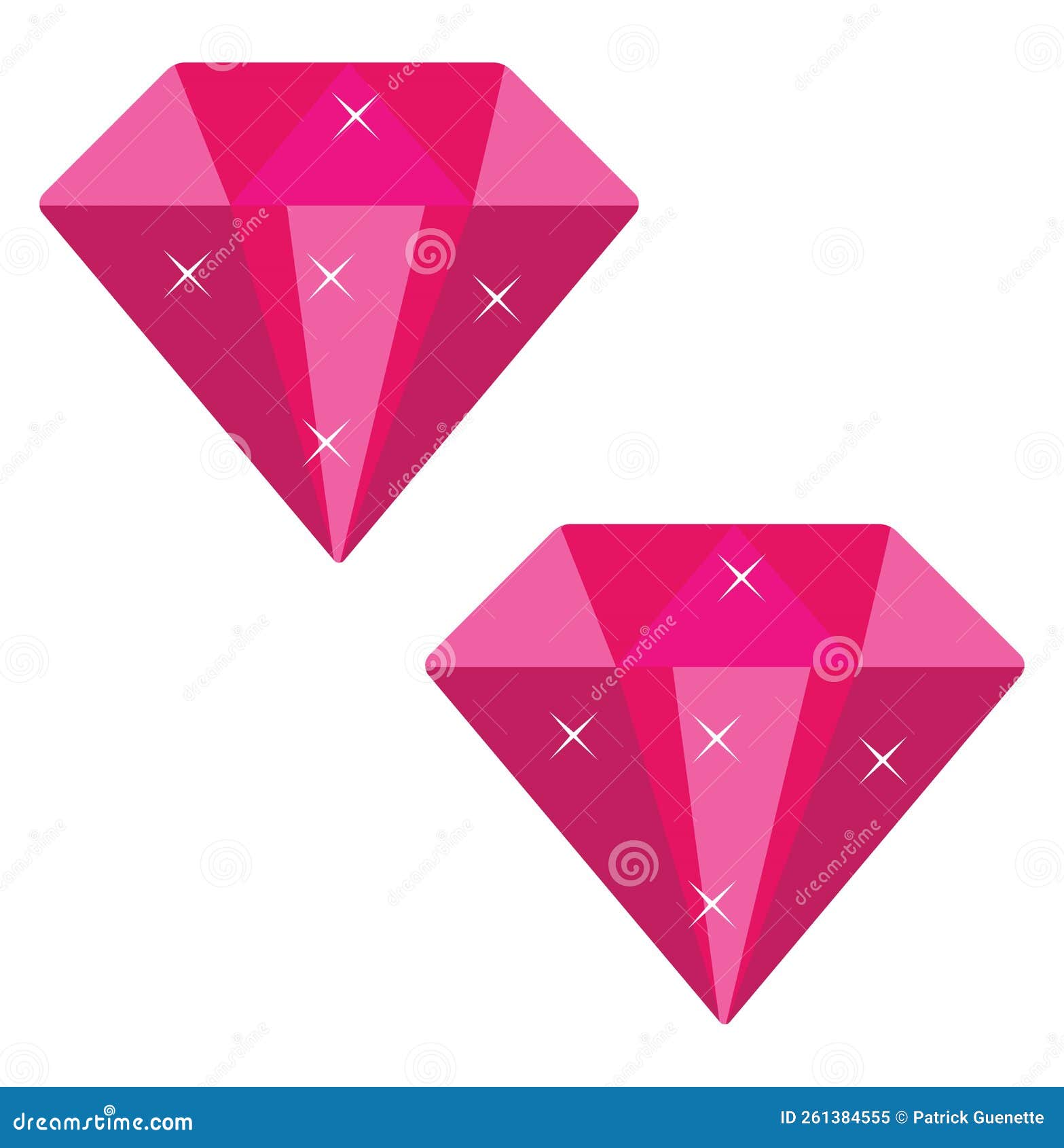 Pink diamonds, icon stock vector. Illustration of graphic - 261384555