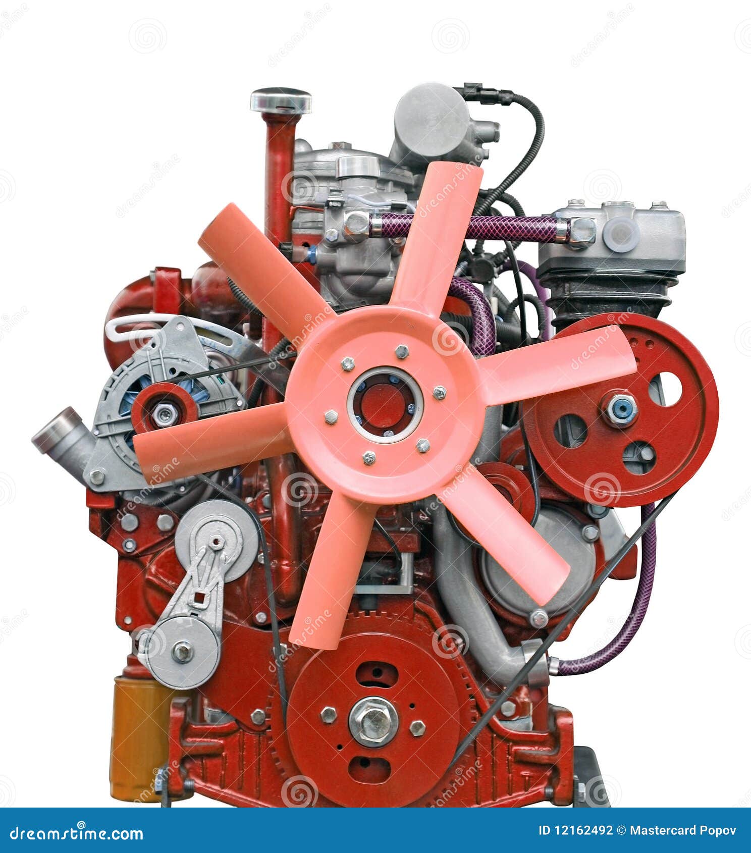 Pink diesel engine stock photo. Image of engine, internal - 12162492