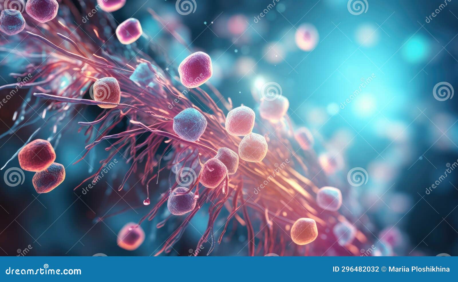 Pink Different Types of Backteria Microbes Germs Stock Photo - Image of ...
