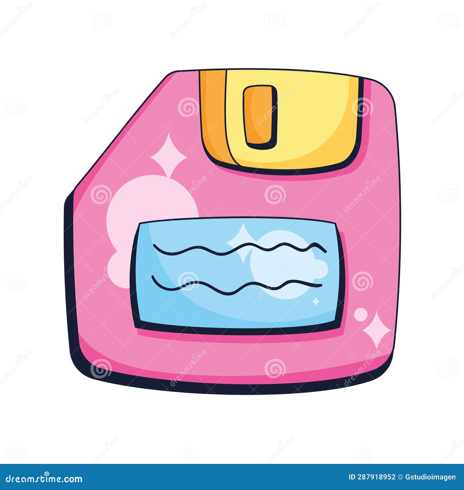 Pink disk floppy stock vector. Illustration of diskette - 287918952