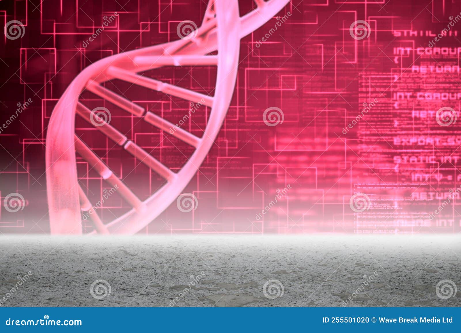 Pink DNA Helix Graphic in Desert Stock Illustration - Illustration of ...