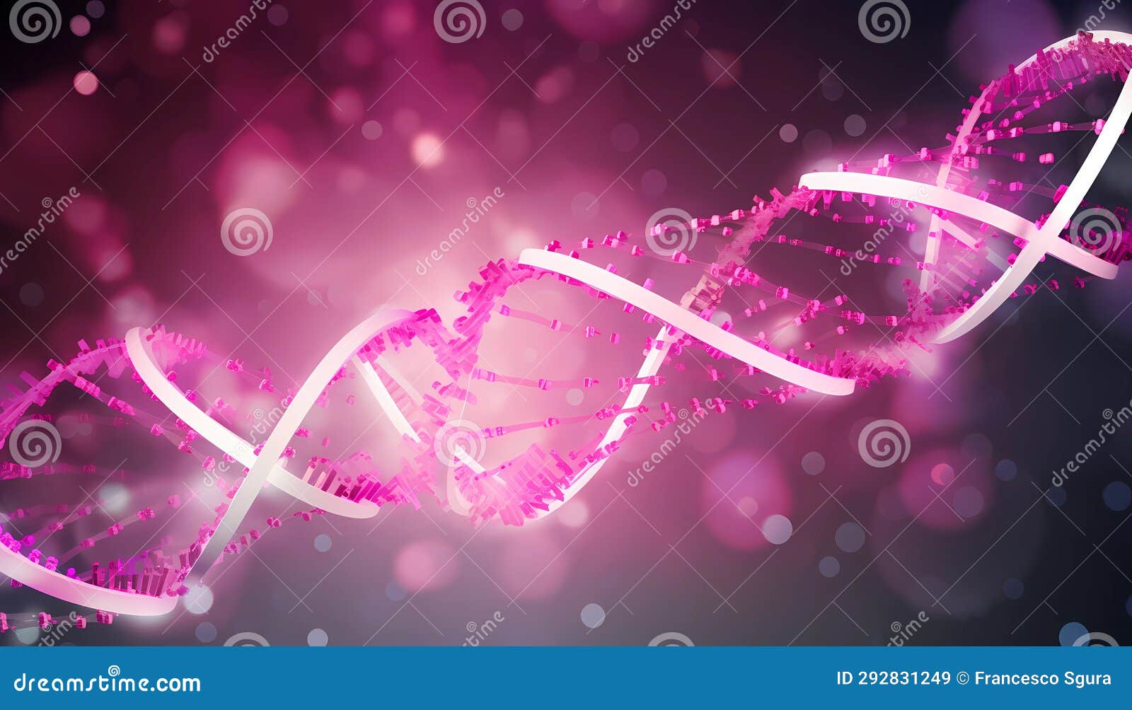 Pink DNA Strands Forming a Pink Ribbon Stock Image - Image of serenity ...